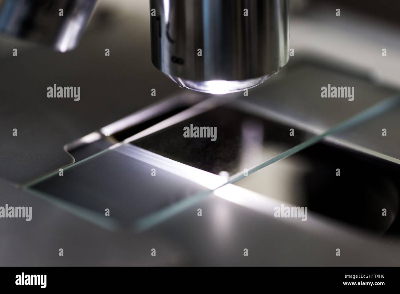 Laboratory Microscope. Scientific and healthcare research background ...