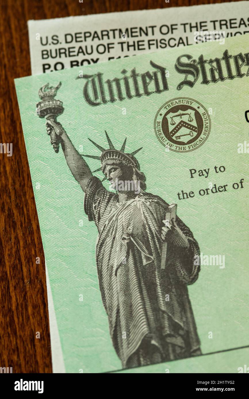 United States Internal Revenue Service, IRS, Check and Corner of ...