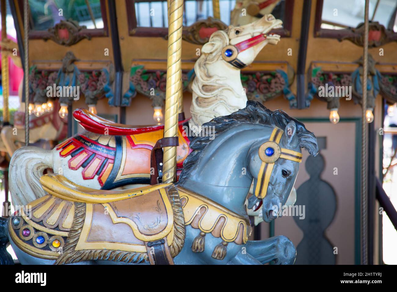 Details of Fairground Carousel Horse Stock Photo - Alamy
