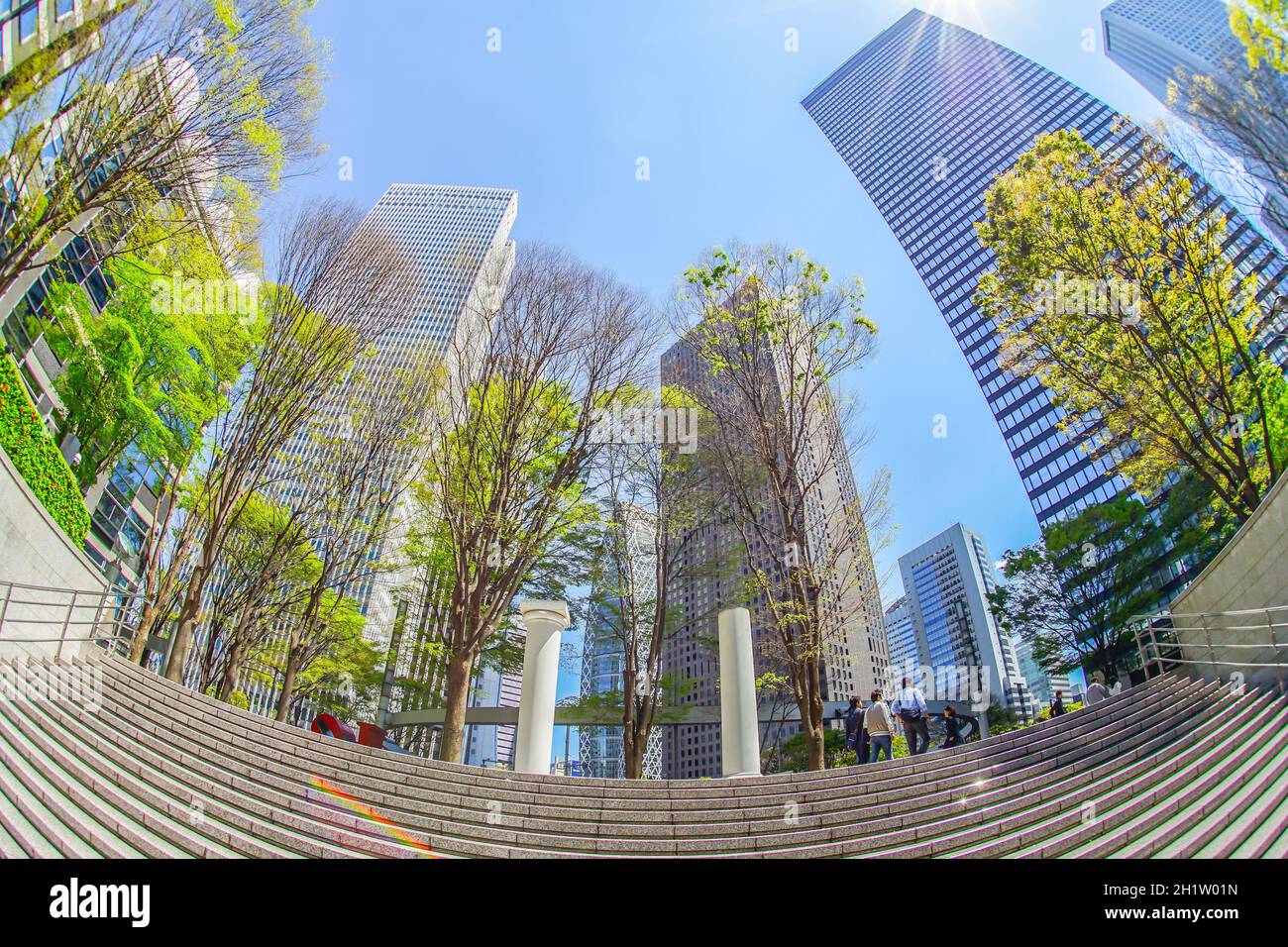 Shinjuku of fine weather. Shooting Location: Tokyo metropolitan area ...