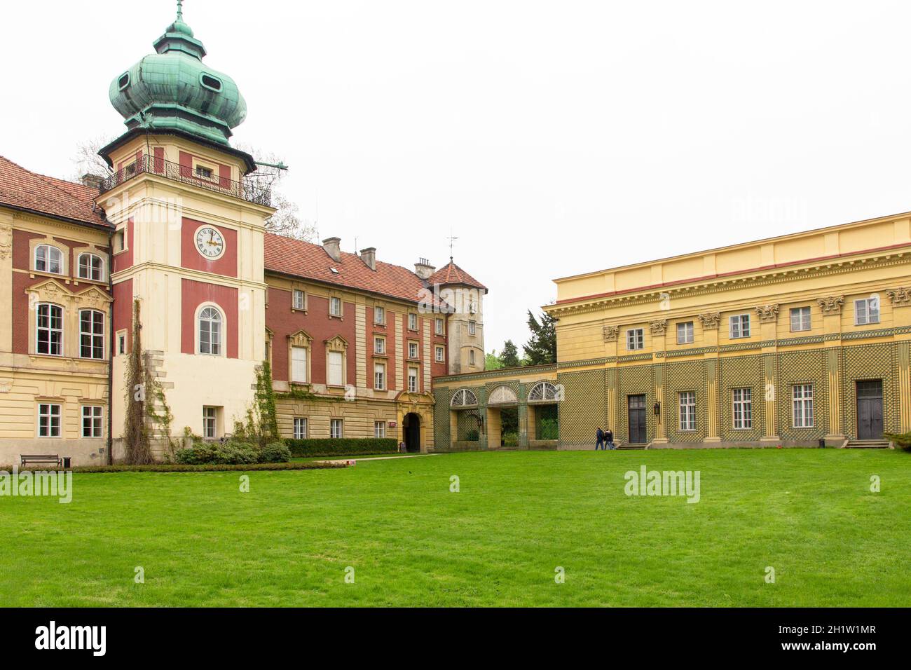 Lancut, Poland - May 5, 2013: Front view of 16th century baroque Lancut ...