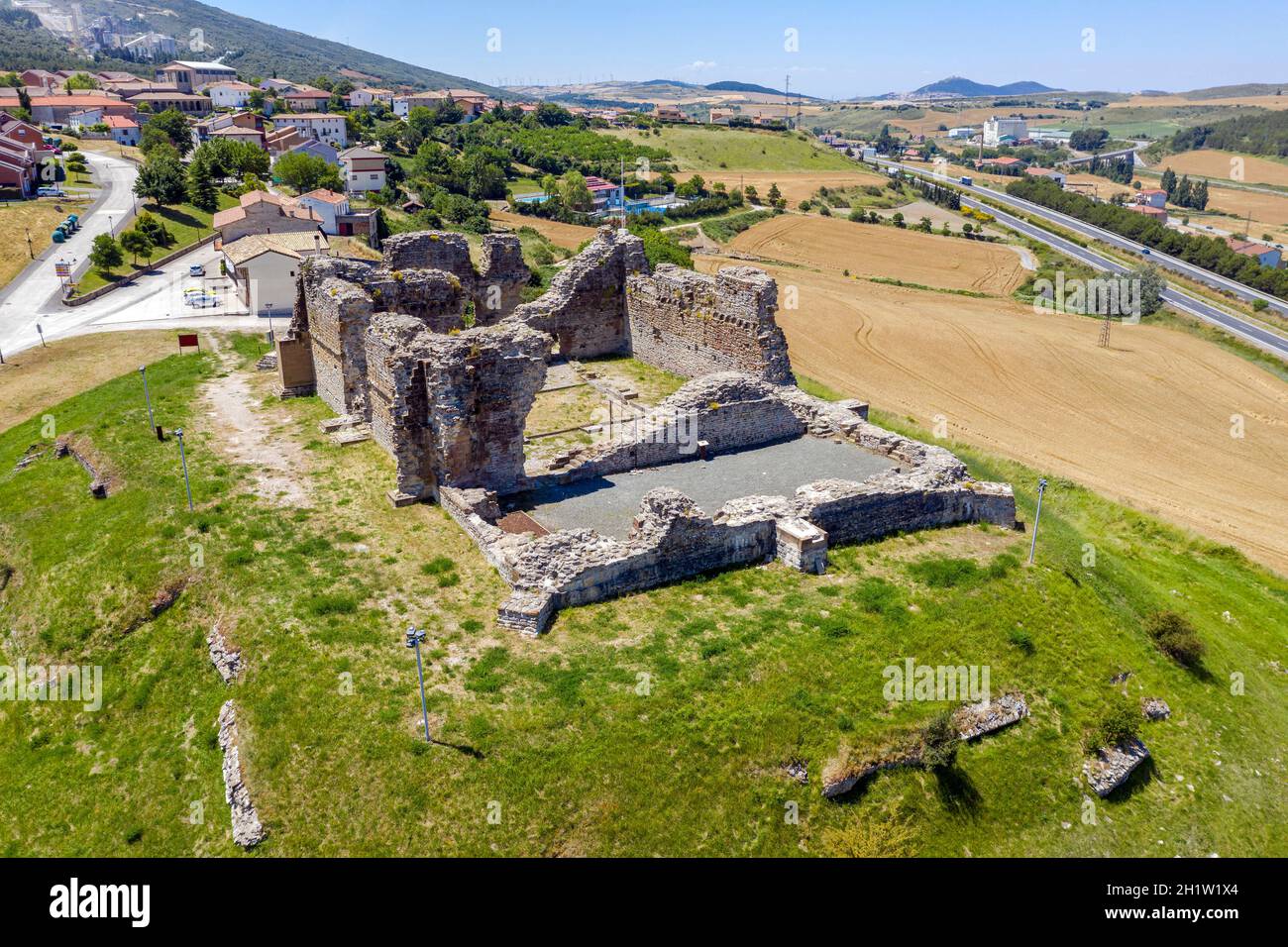 The medieval palace castle of Tiebas in Navarra (Spain Stock Photo - Alamy