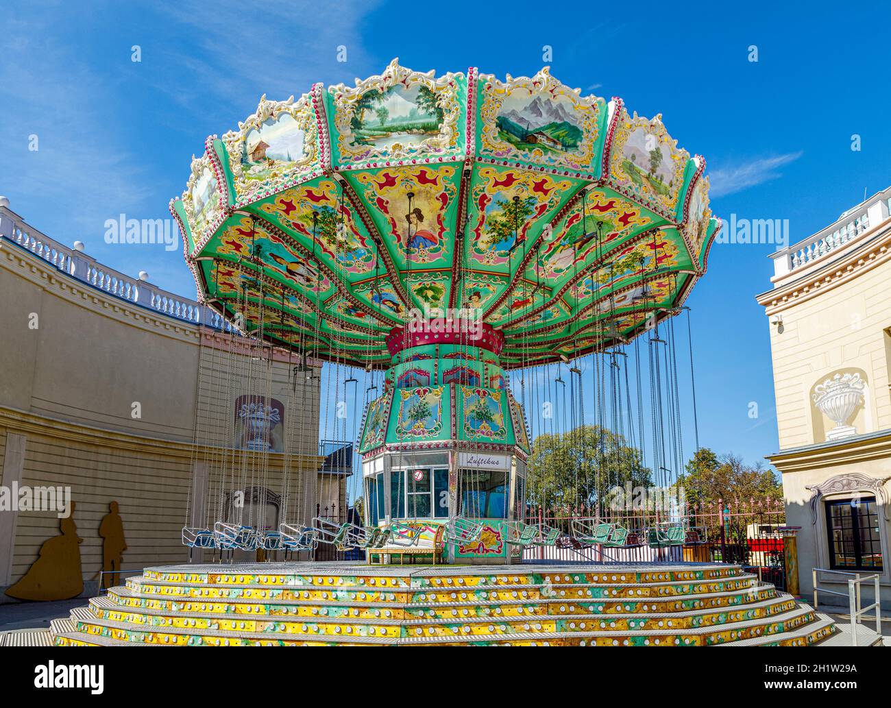 Vienna, Austria - September 18, 2019: The Vienna Prater is a modern ...