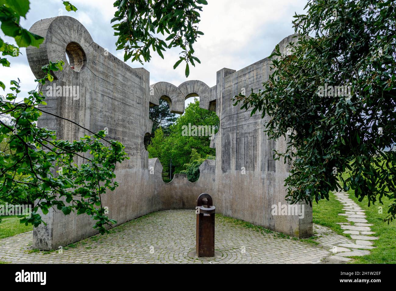 Guernica, Spain - April 09, 2018: Sculpture by Eduardo Chillida, work ...