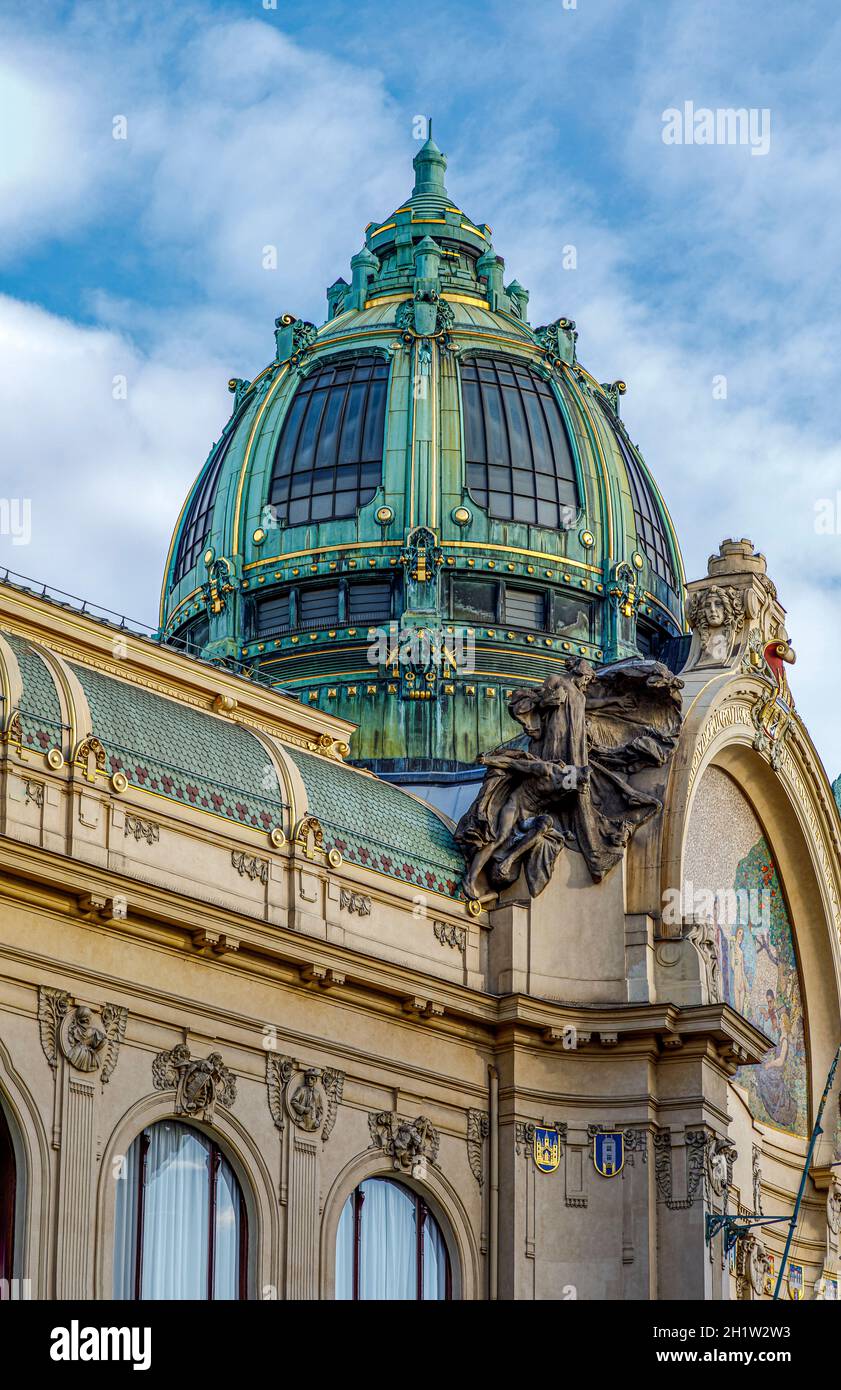 Prague municipal house mucha hi-res stock photography and images - Alamy