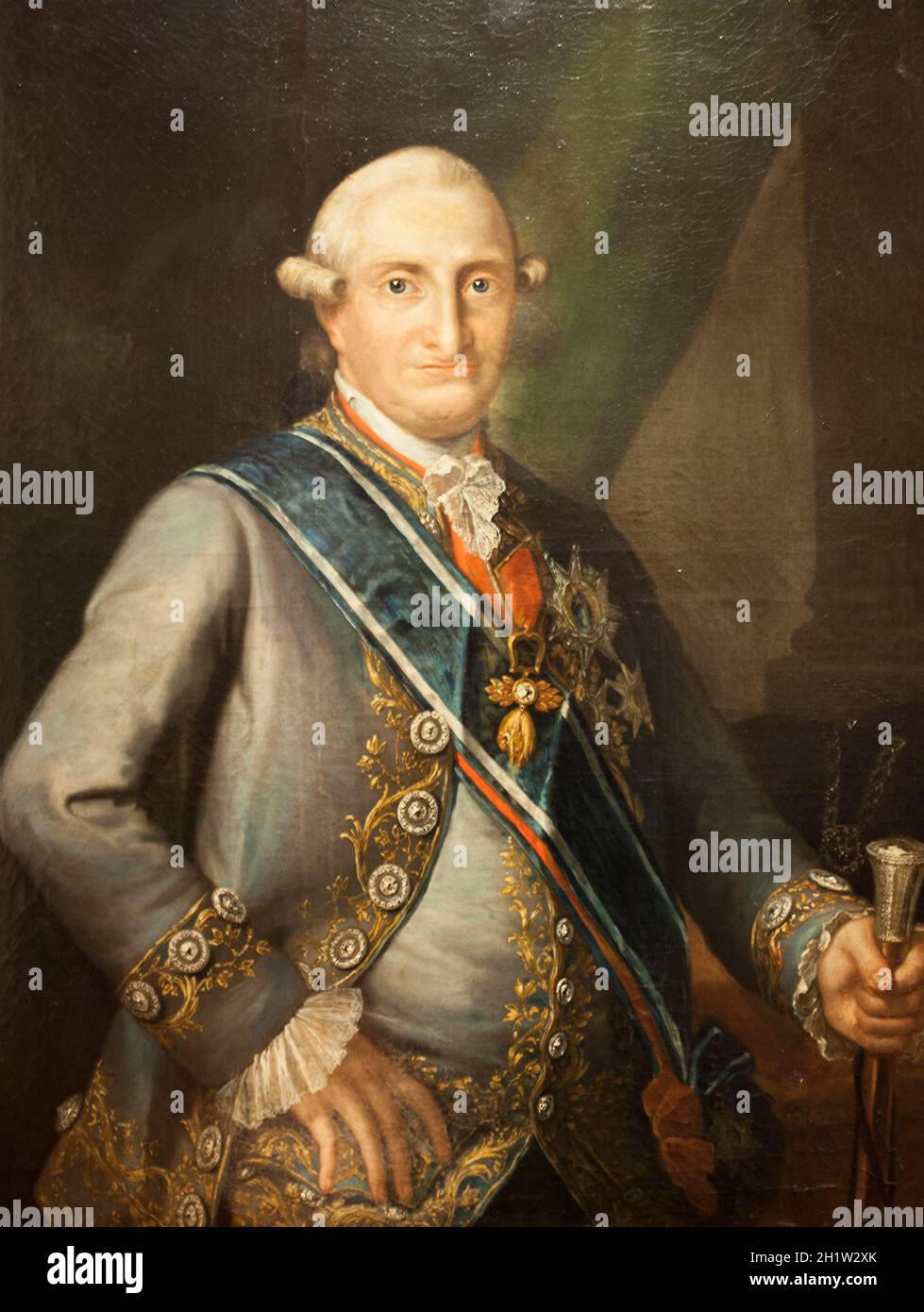 Portrait of Charles IV of Spain. Anonymous artist. 18th Century. Naval ...