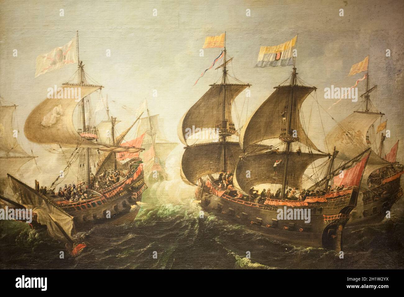 Fuengirola Naval combat between Spanish and Dutch ships, 1621 ...