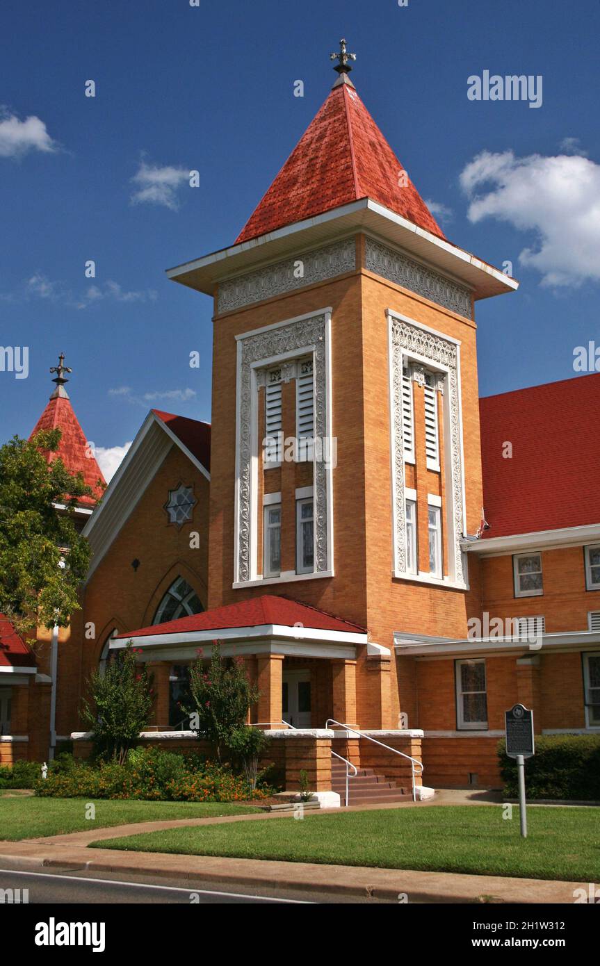 Small Rural Church With Blue Sky with Trees Stock Photo - Alamy