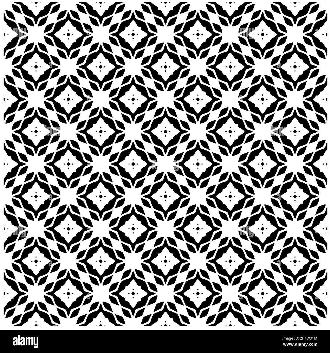 Seamless vector pattern in geometric ornamental style. Black pattern ...
