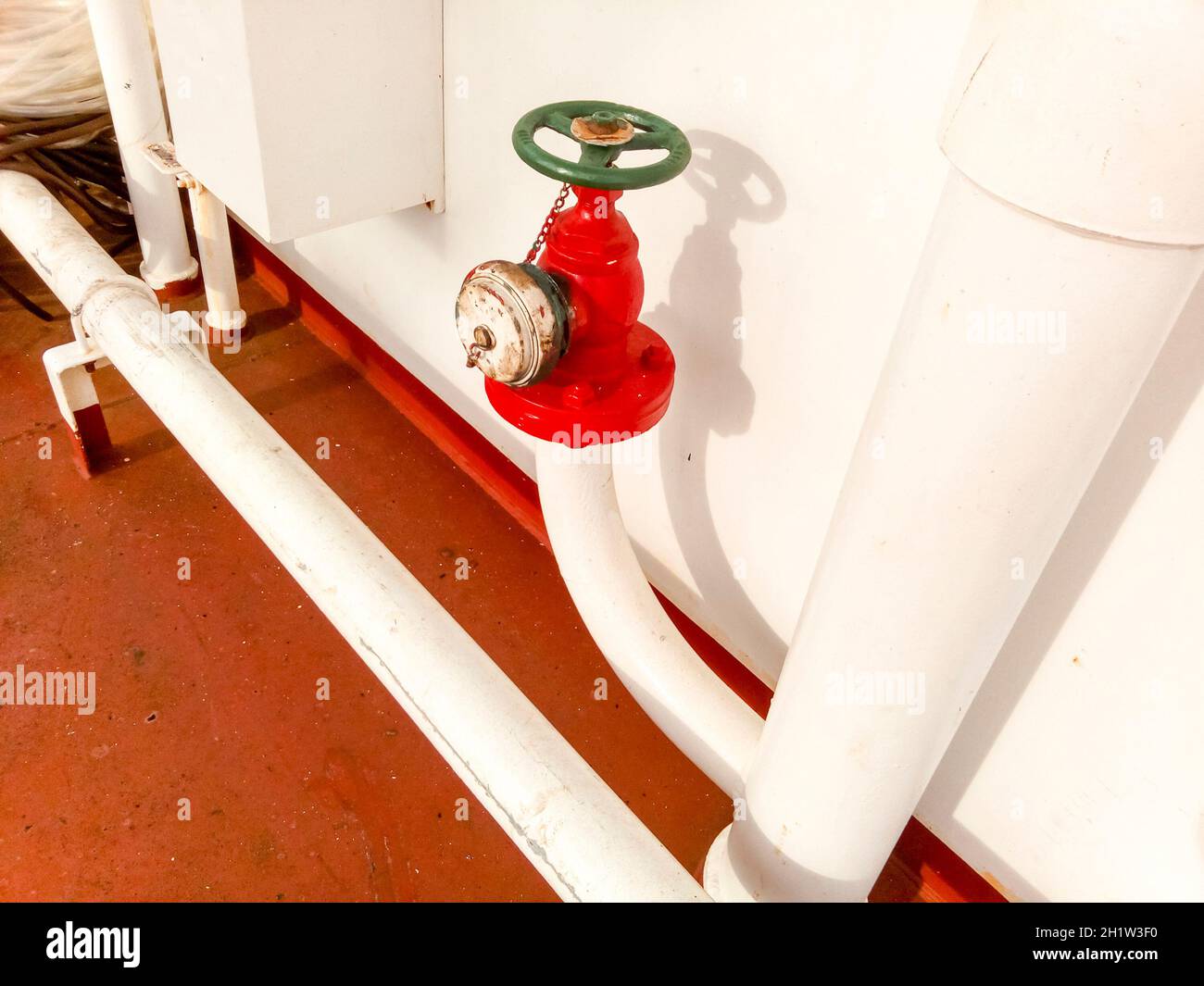 Manual shut-off valve of the outlet pipe of the water supply line of ...