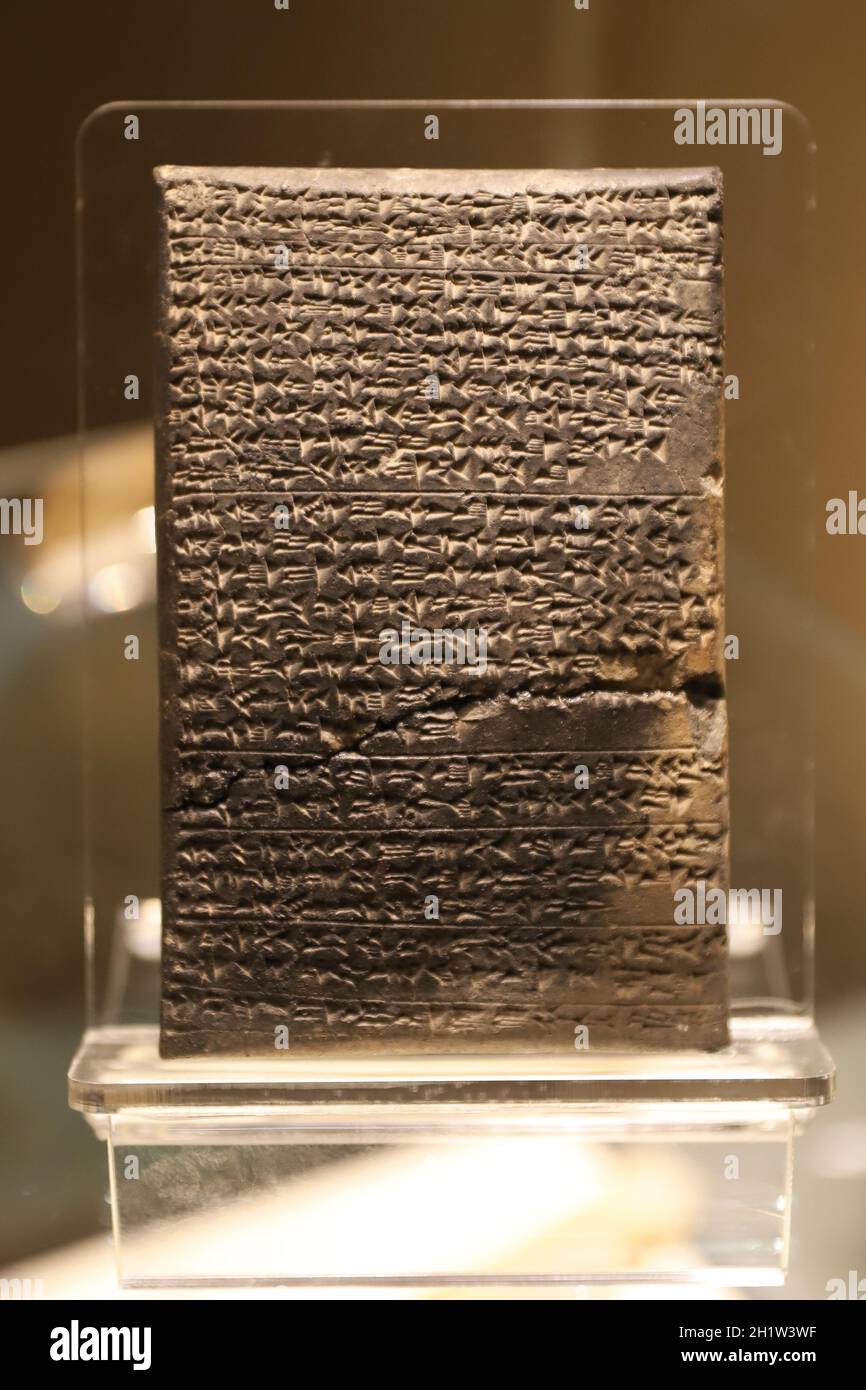 Old clay tablet in Museum of Anatolian Civilizations, Ankara City ...