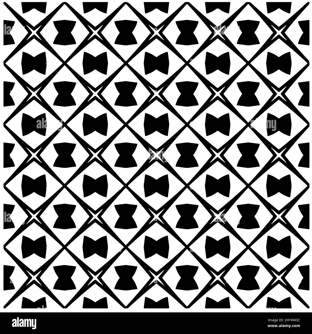 Seamless vector pattern in geometric ornamental style. Black pattern ...