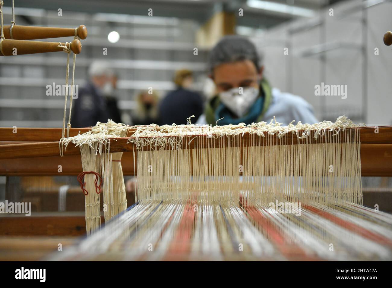 Webstuhl des Webereimuseums Haslach, Mühlviertel, Österreich, Europa ...