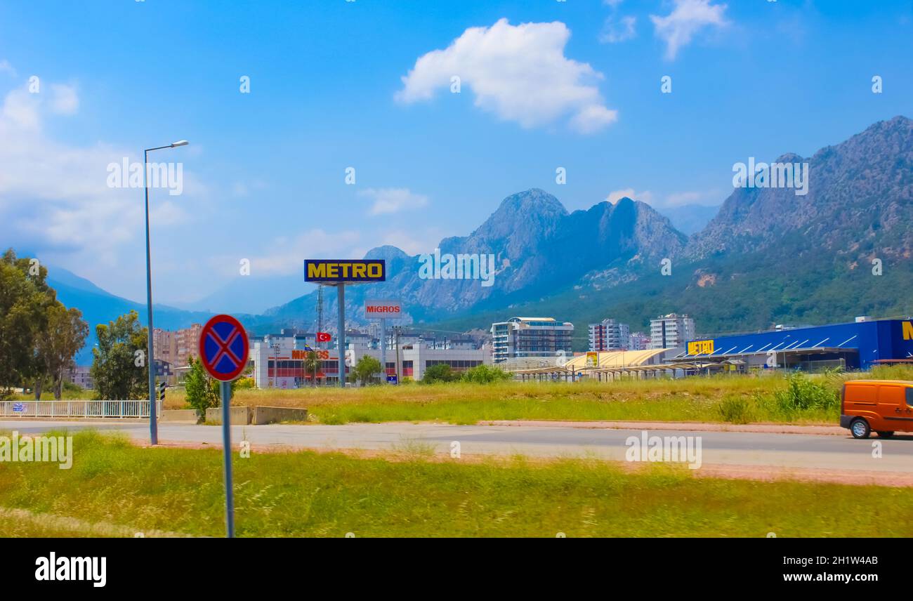Antalya, Turkey - May 11, 2021: Migros store by the Migros company ...