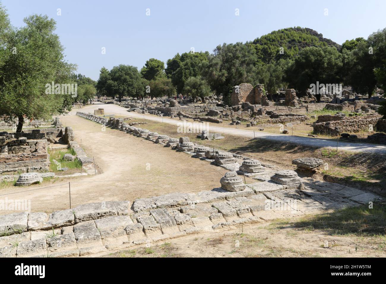 The archaeological site of ancient Olympia in Greece, birthplace of the ...