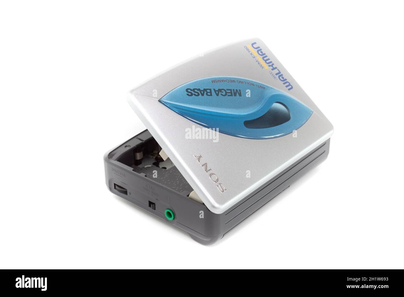 Sony Walkman. Vintage portable audio tape compact cassette player with ...