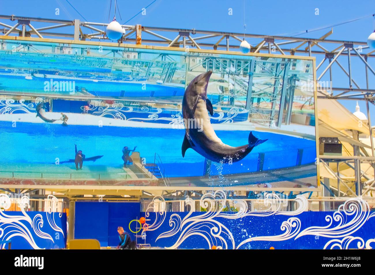 Belek, Antalya, Turkey - May 15, 2021: The Dolphins on creative ...