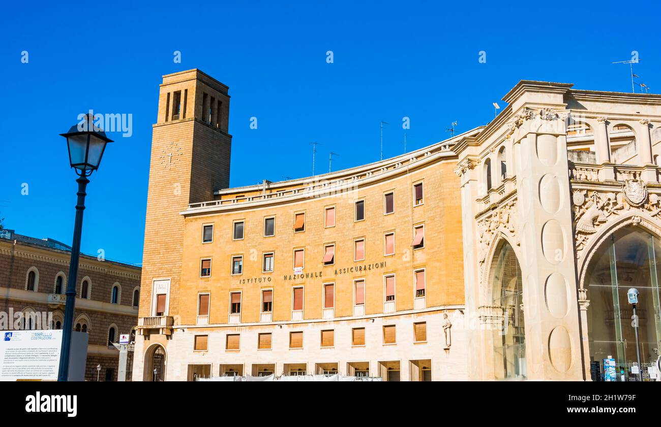 LECCE, ITALY - SEP 4, 2020: Historic architecture of the city of Lecce ...