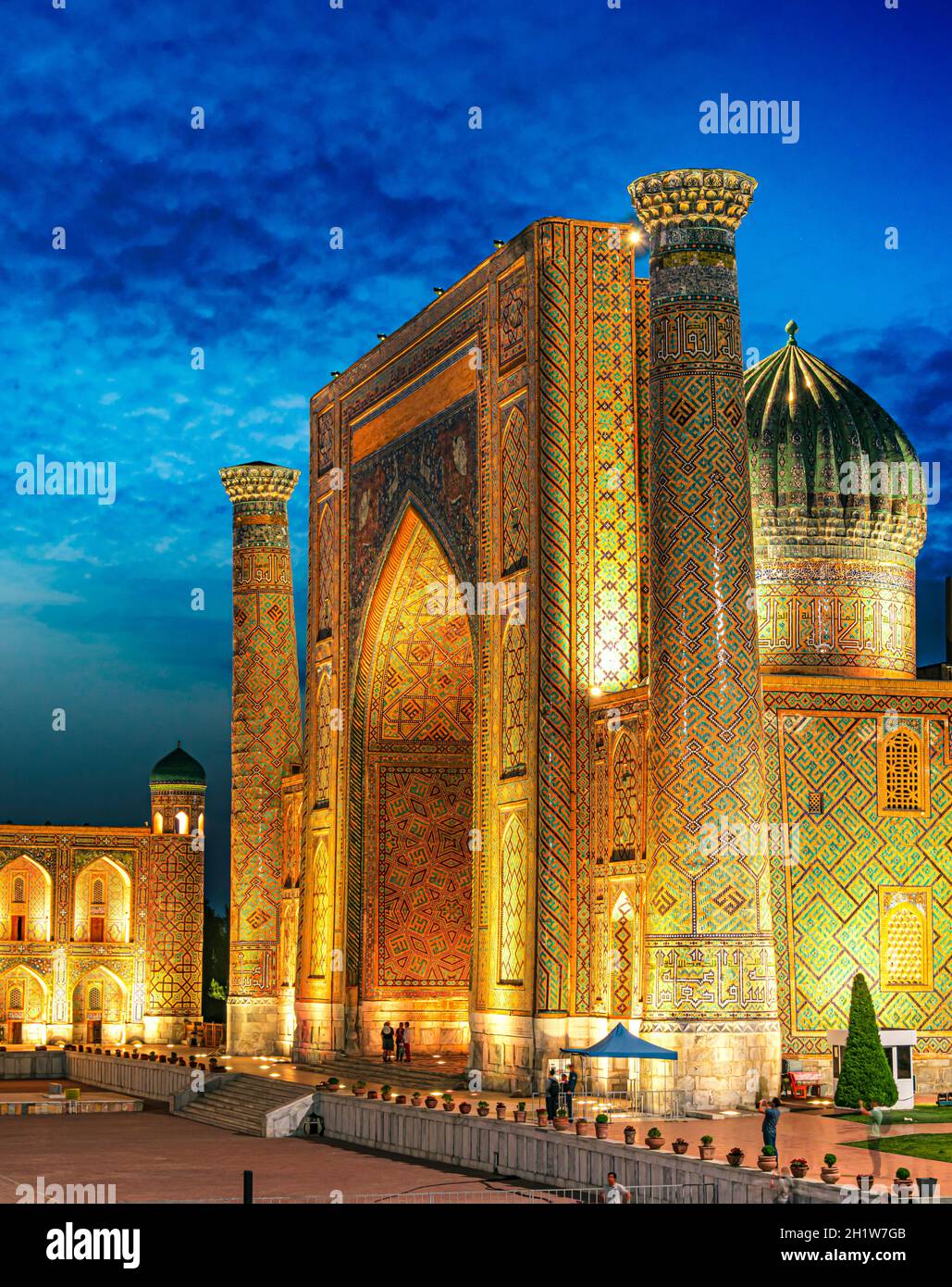 Registan, an old public square in the heart of the ancient city of ...