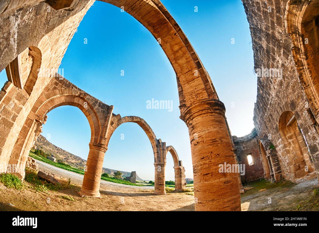 Ruins of Agios Sozomenos temple. Nicosia district. Cyprus Stock Photo - Alamy