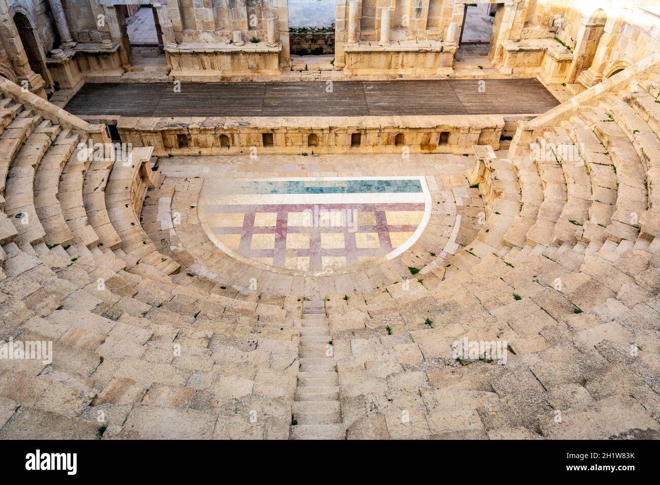 Northern Theatre, Roman Ruins of Gerasa, at the historical site of ...