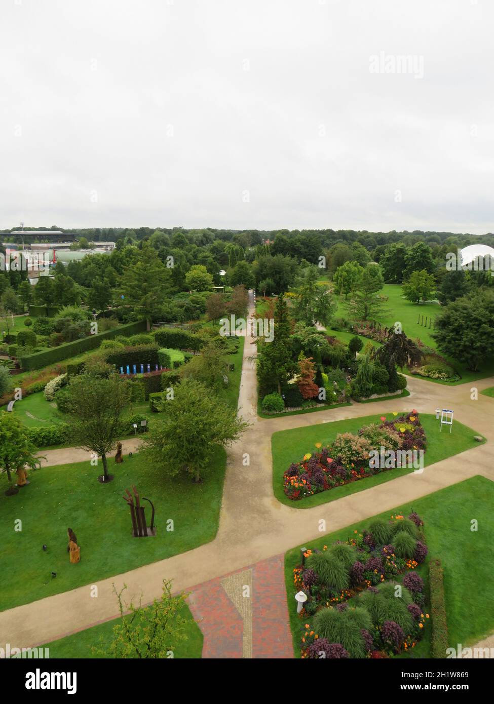 Aerial view of the Park Gardens in Bad, Germany Stock Photo - Alamy
