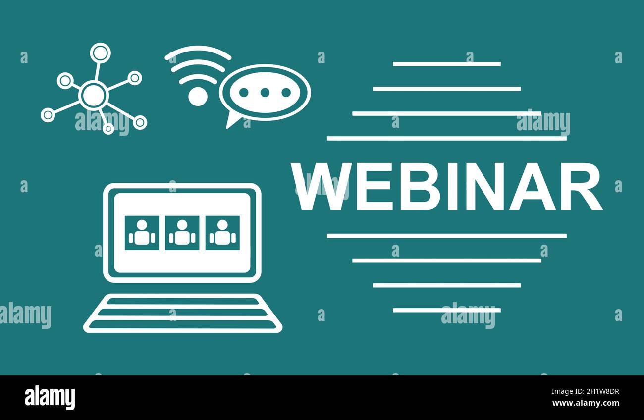 Illustration of a webinar concept Stock Photo - Alamy