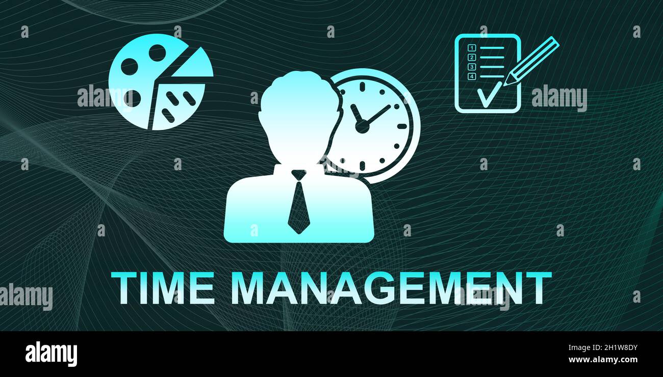 Illustration of a time management concept Stock Photo - Alamy