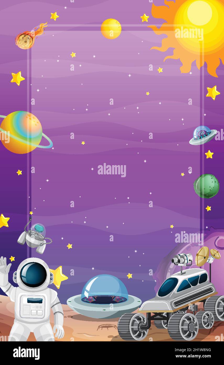 A banner outer space scence background illustration Stock Vector Image ...
