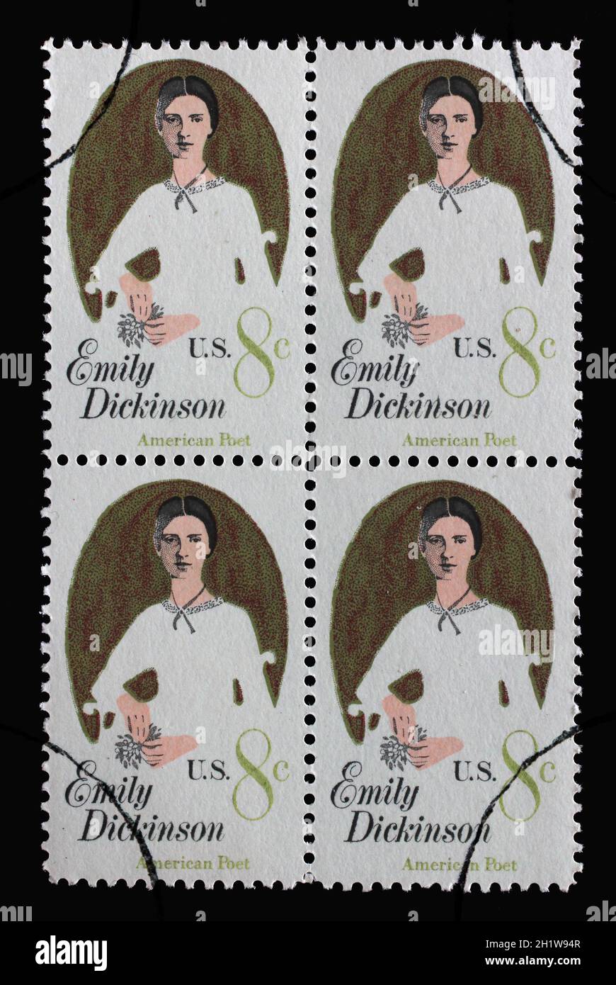 Stamp printed in the United States of America shows Emily Elizabeth ...