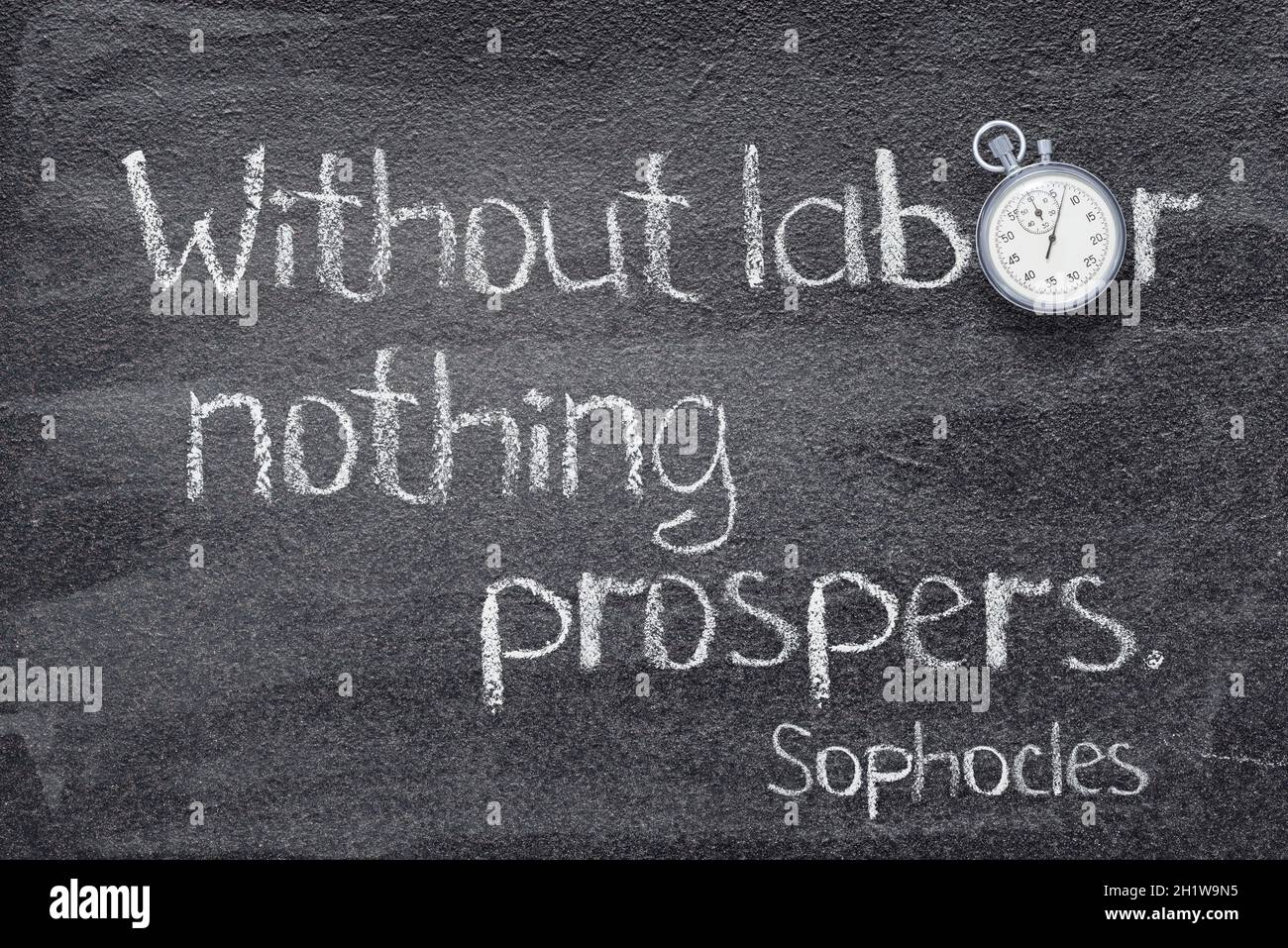 Without labor nothing prospers - quote of ancient Greek philosopher ...