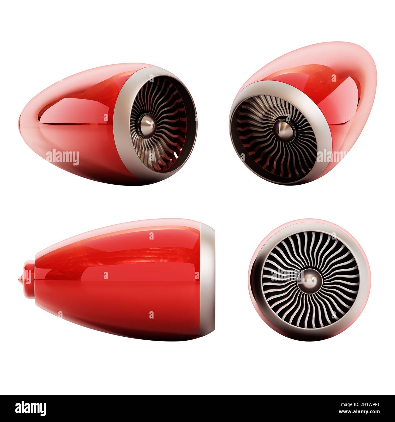 Jet airplane engines isolated on white background Stock Photo - Alamy