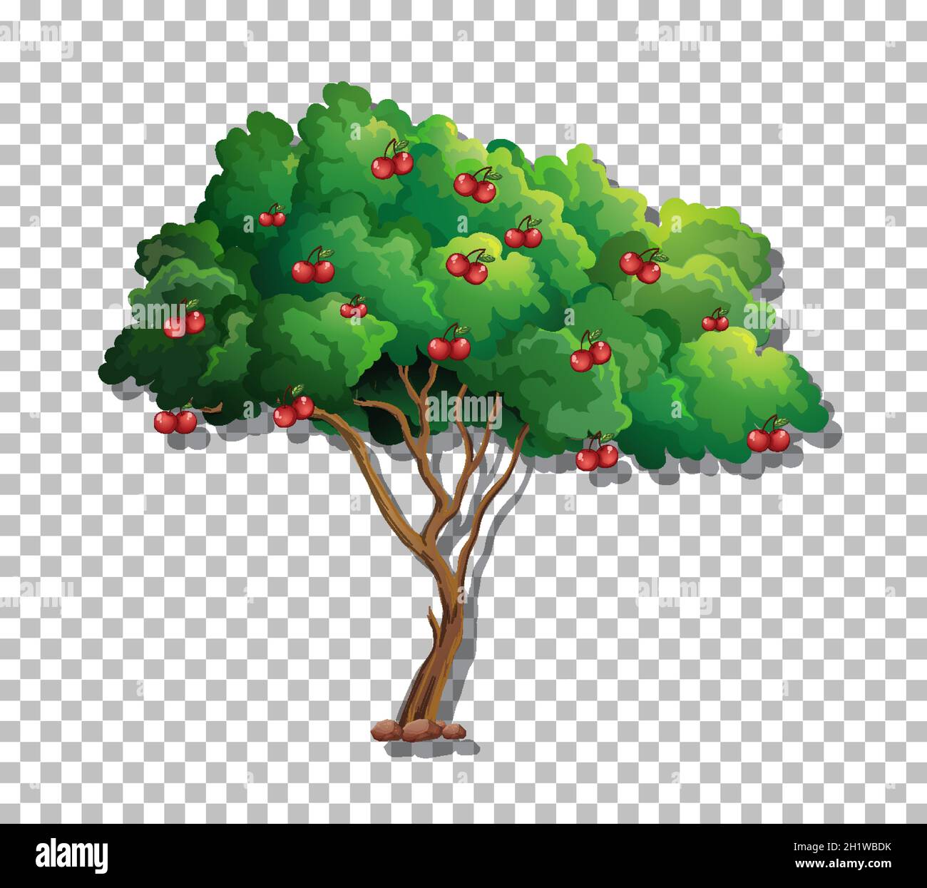 Tree on transparent background illustration Stock Vector Image & Art ...