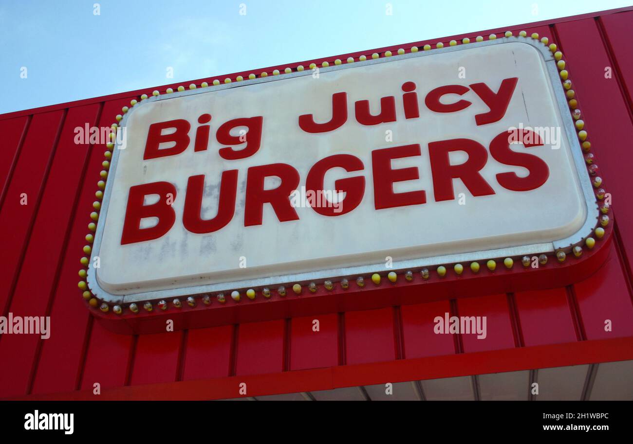 Big burgers sign hi-res stock photography and images - Alamy