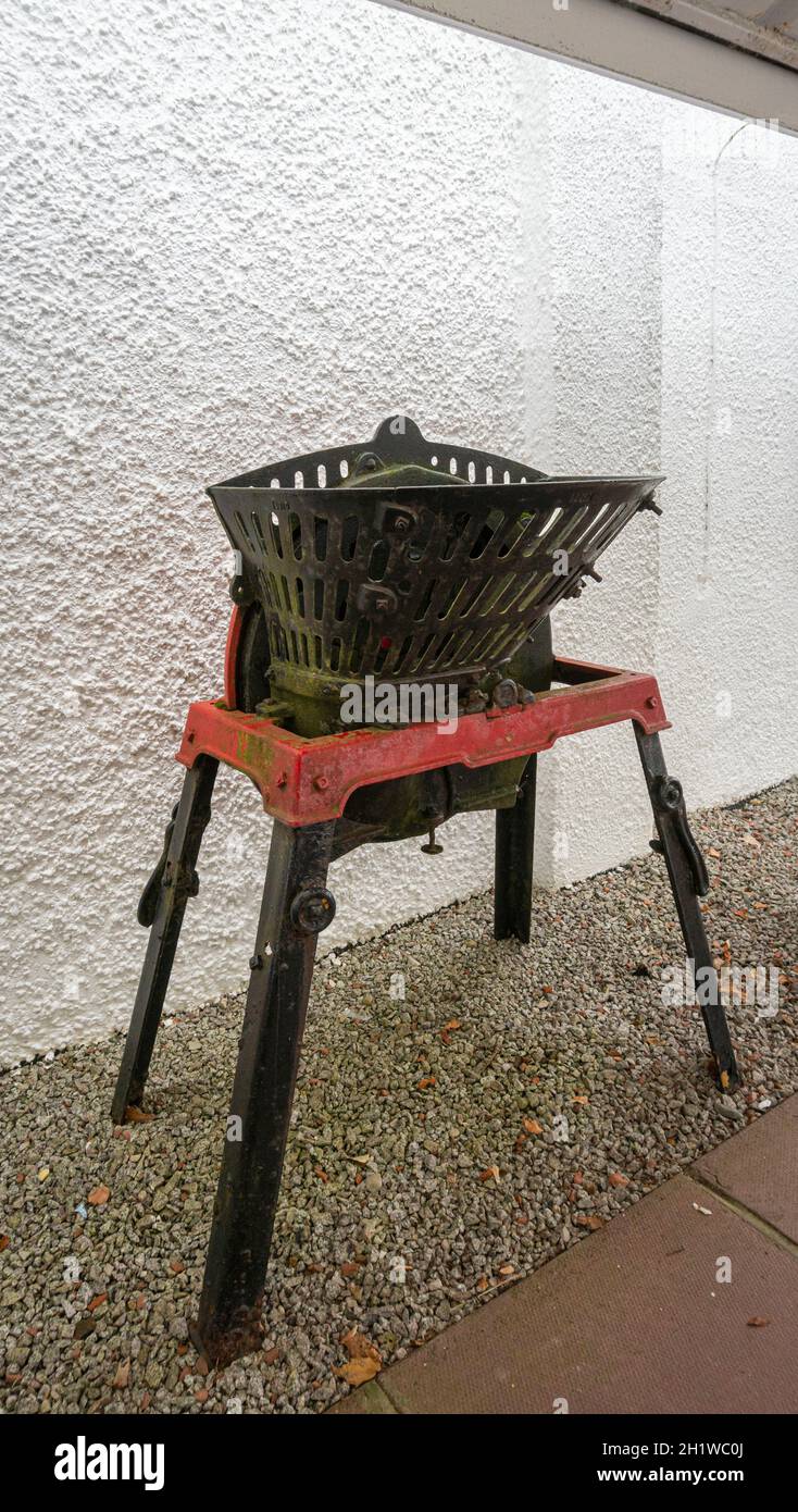 Vintage cast iron root cutter, vintage farming equipment Stock Photo ...