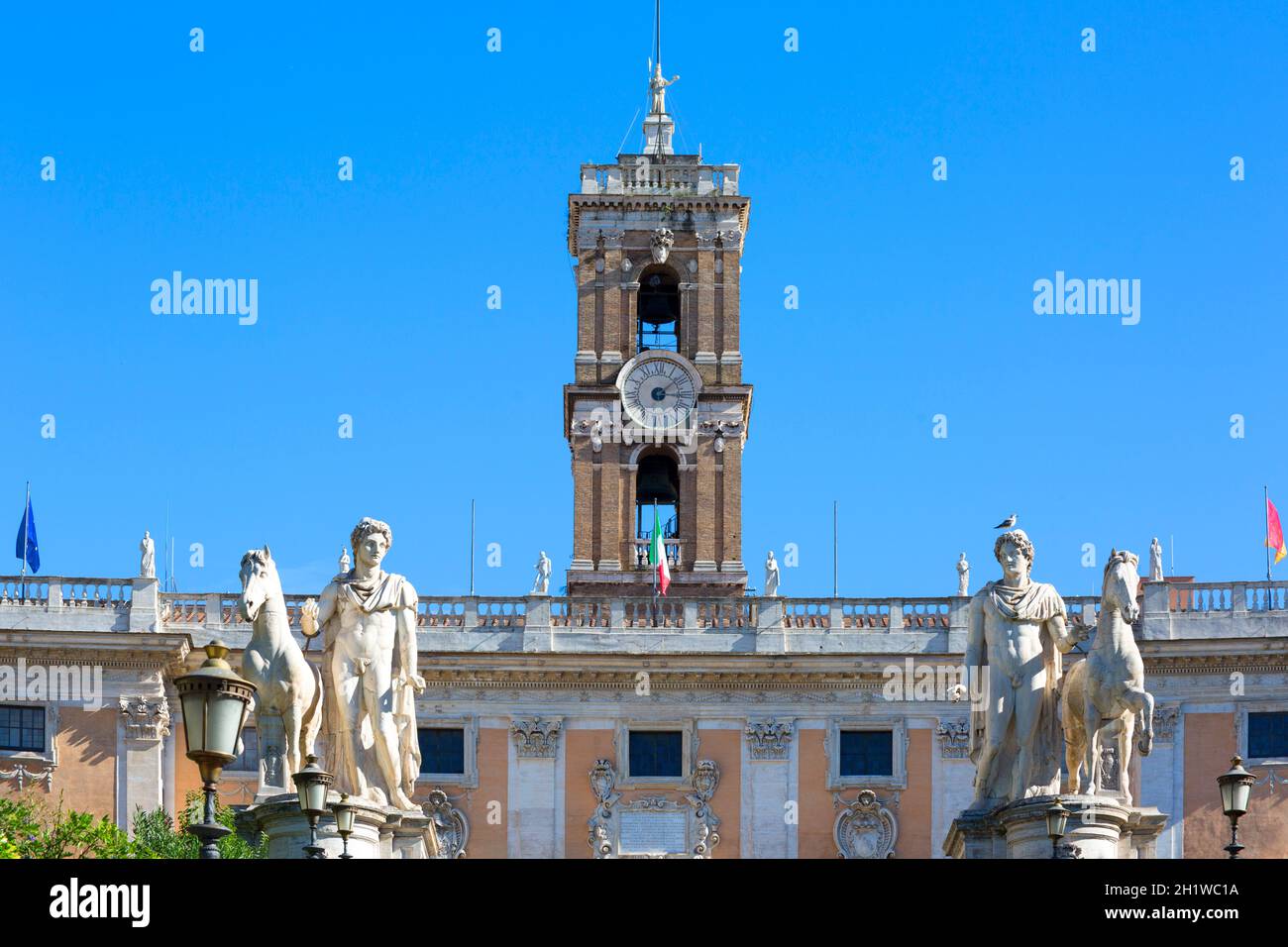 Rome, Italy - October 8, 2020: Capitoline Hill on Piazza del ...