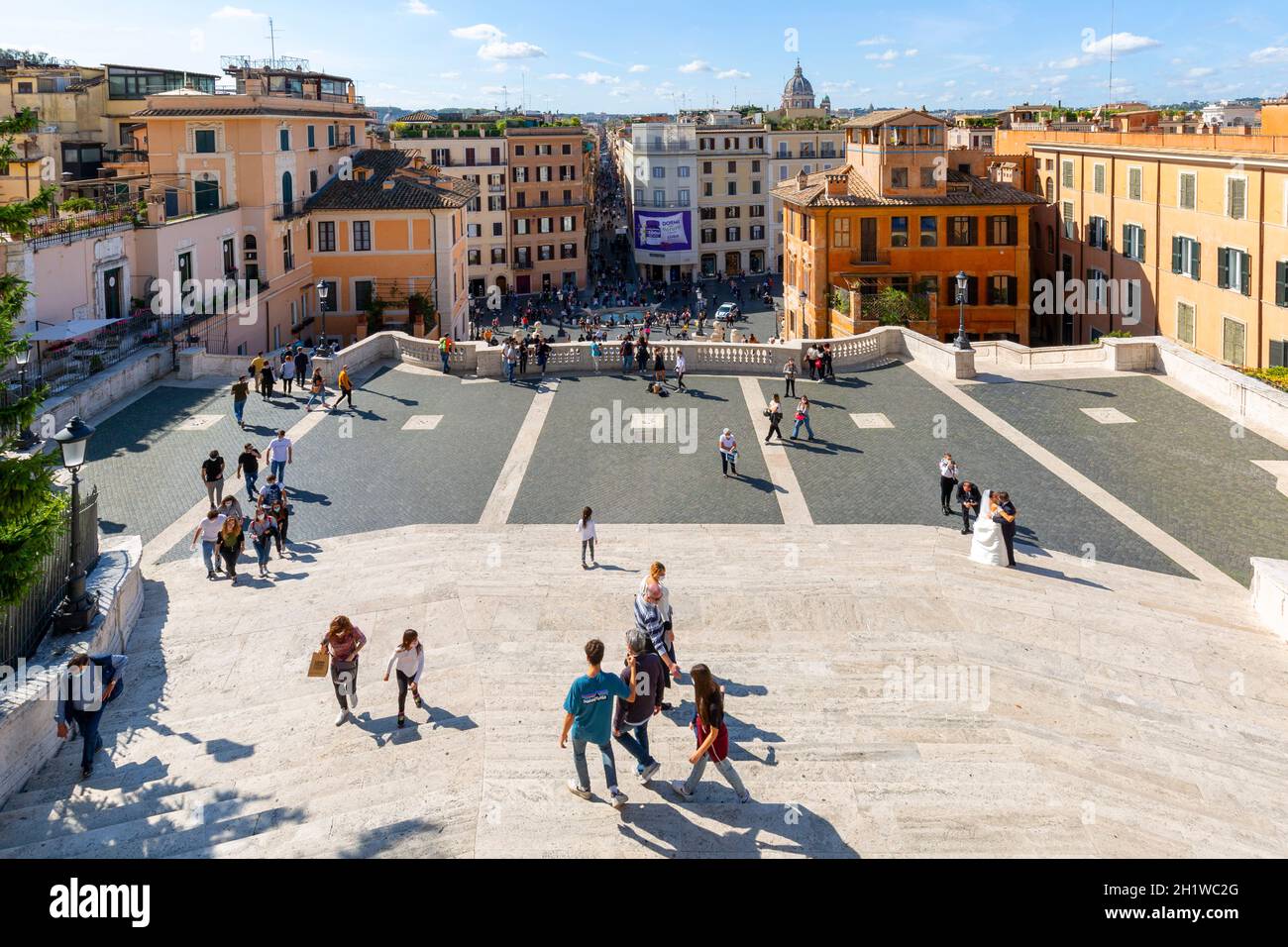 Rome, Italy - October 10, 2020: View of the from Spanish Steps on ...
