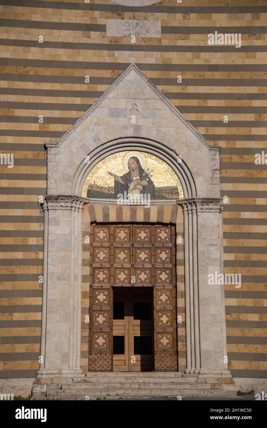 Europe, Italy, Tuscany, Montepulciano, Shrine of Saint Agnese Stock ...