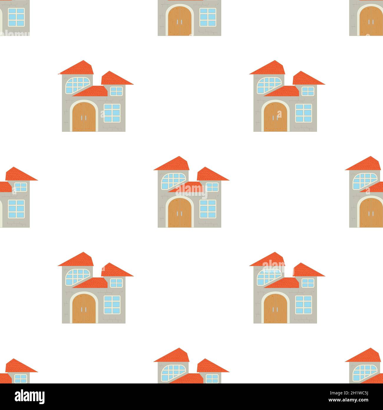 Two storey house pattern seamless background texture repeat wallpaper ...