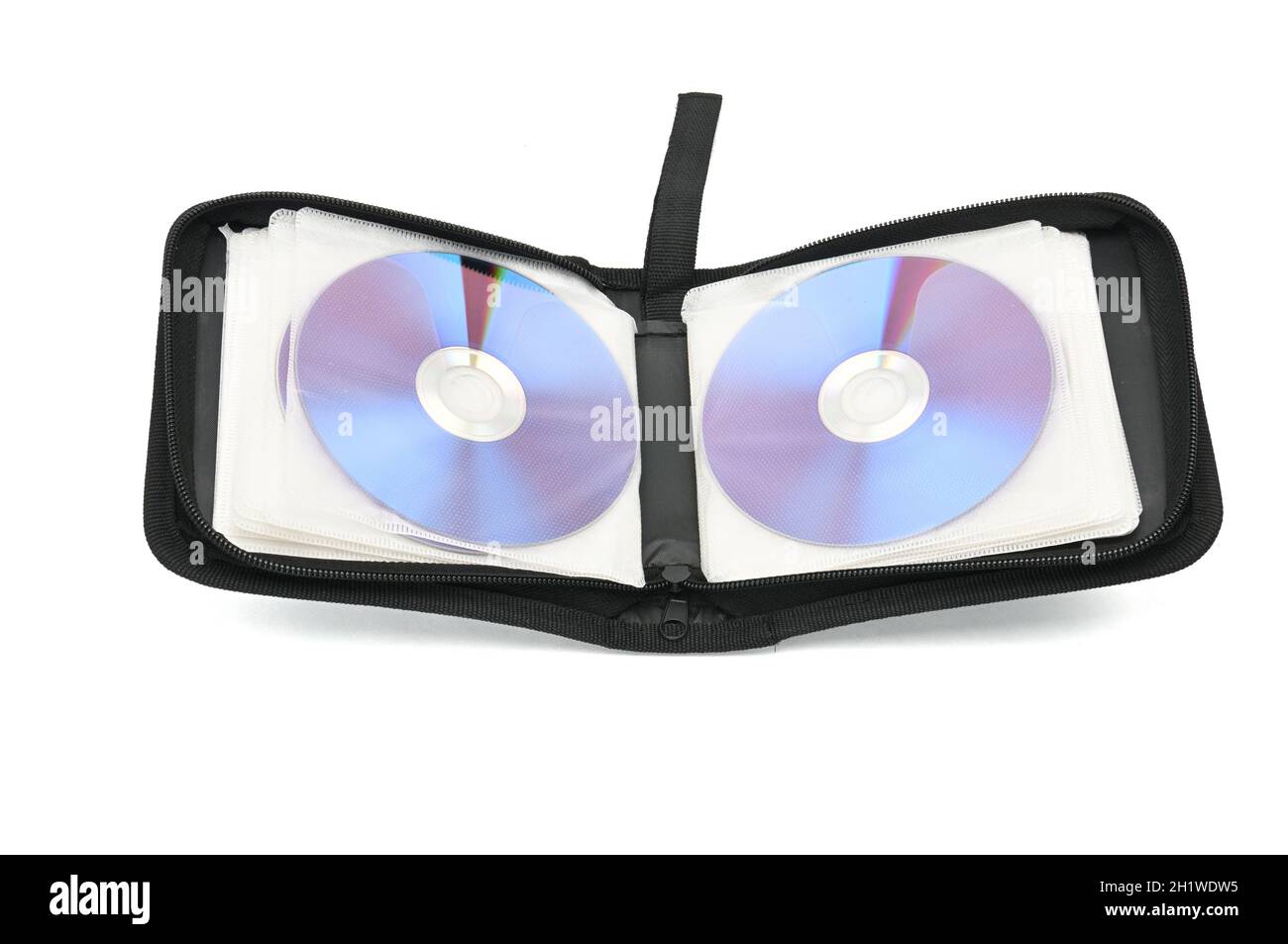Case for CDs and DVDs on an isolated white background Stock Photo - Alamy