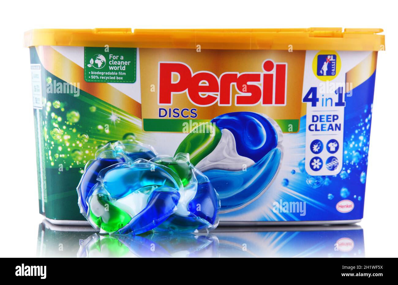 POZNAN, POL - JUN 10, 2021: A box of Persil capsule laundry detergent ...
