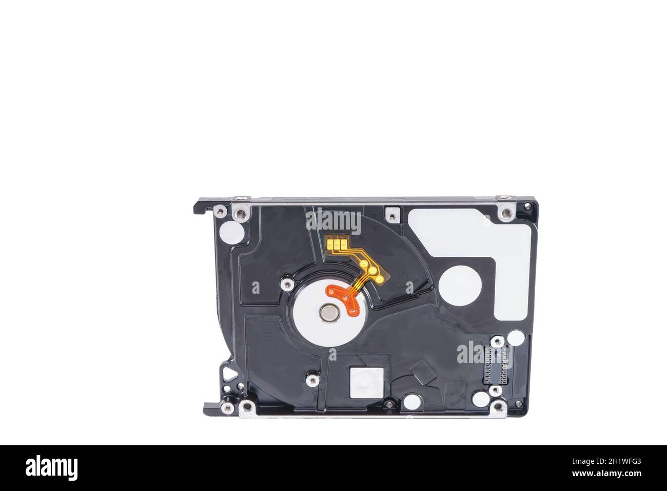 Hard disk drive removable case for repair on a white background Stock ...