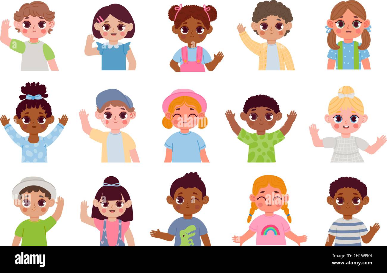 Child hand gesture wave Cut Out Stock Images & Pictures - Alamy