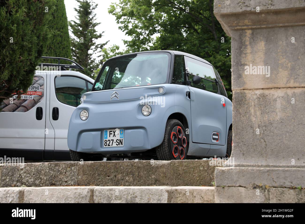 Seillans, France - June 19, 2021: Close Up Front View Of A French Small ...