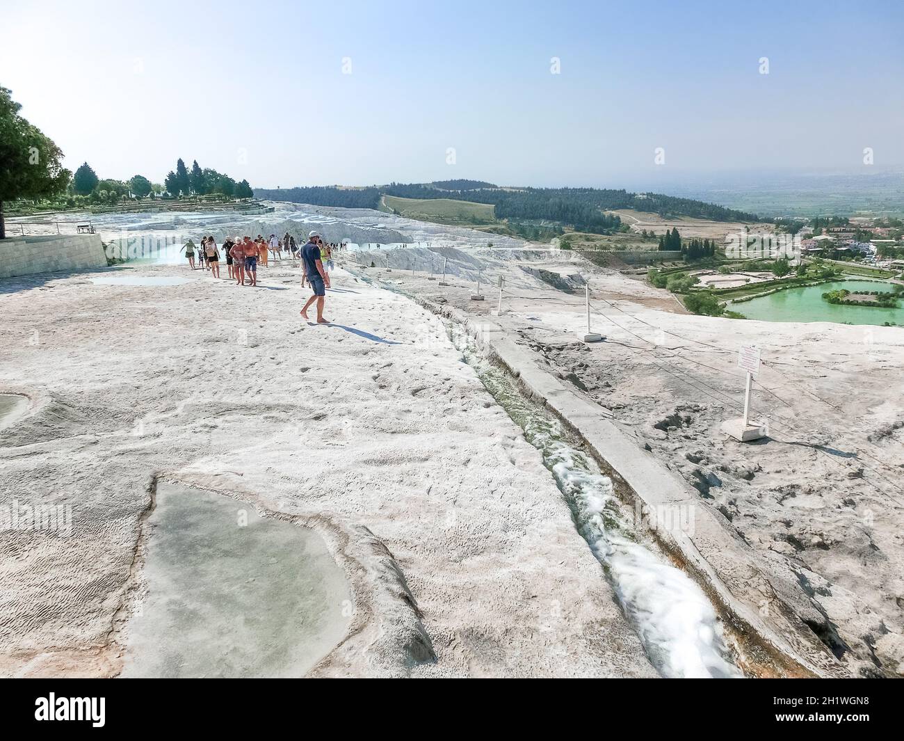 Pamukkale, Turkey - May 11, 2021: People at travertines in Turkey ...