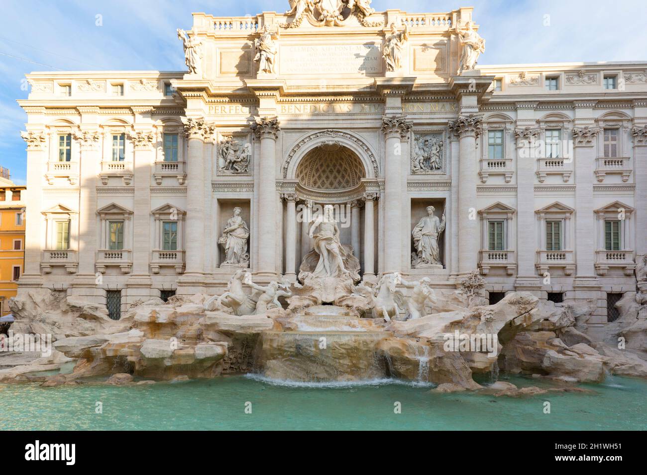 Rome, Italy - October 9, 2020: 18th century Trevi Fountain designed by ...