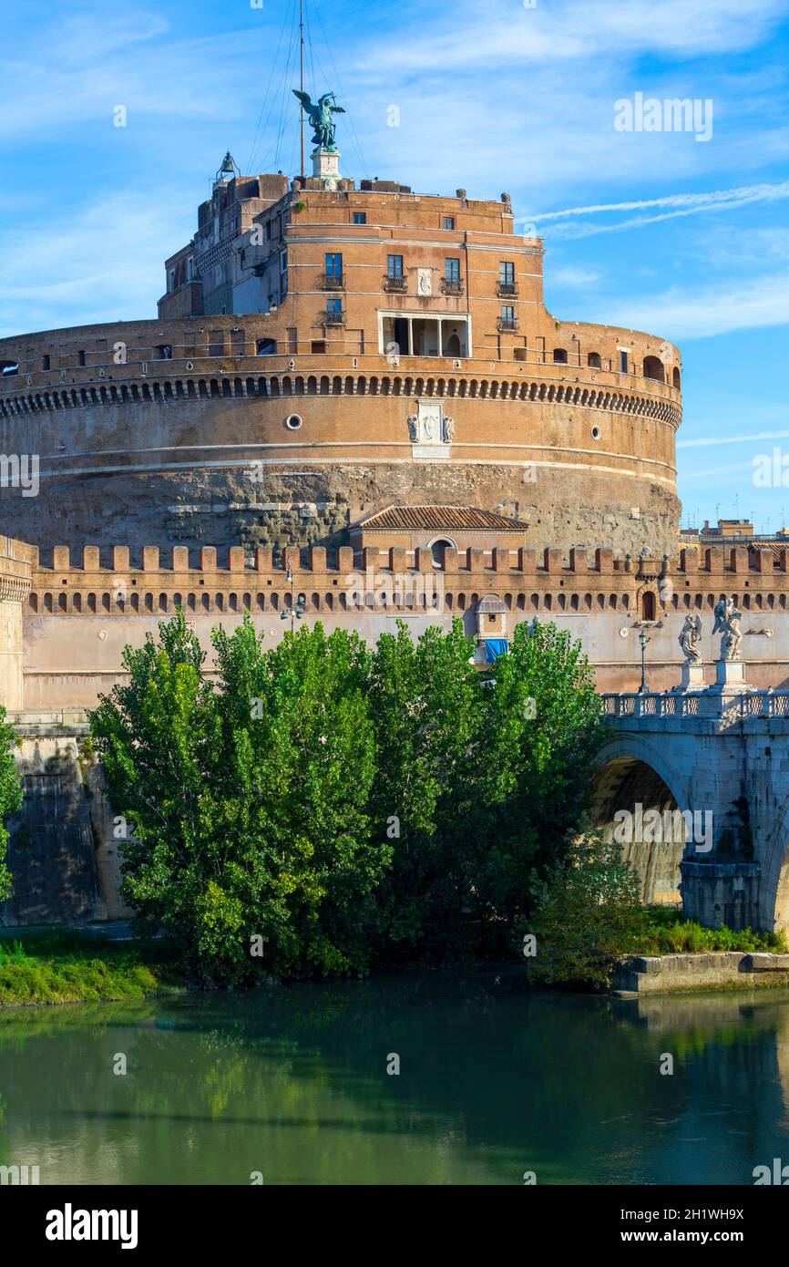 Rome, Italy - October 9, 2020: 2nd century Castle of Saint Angel ...