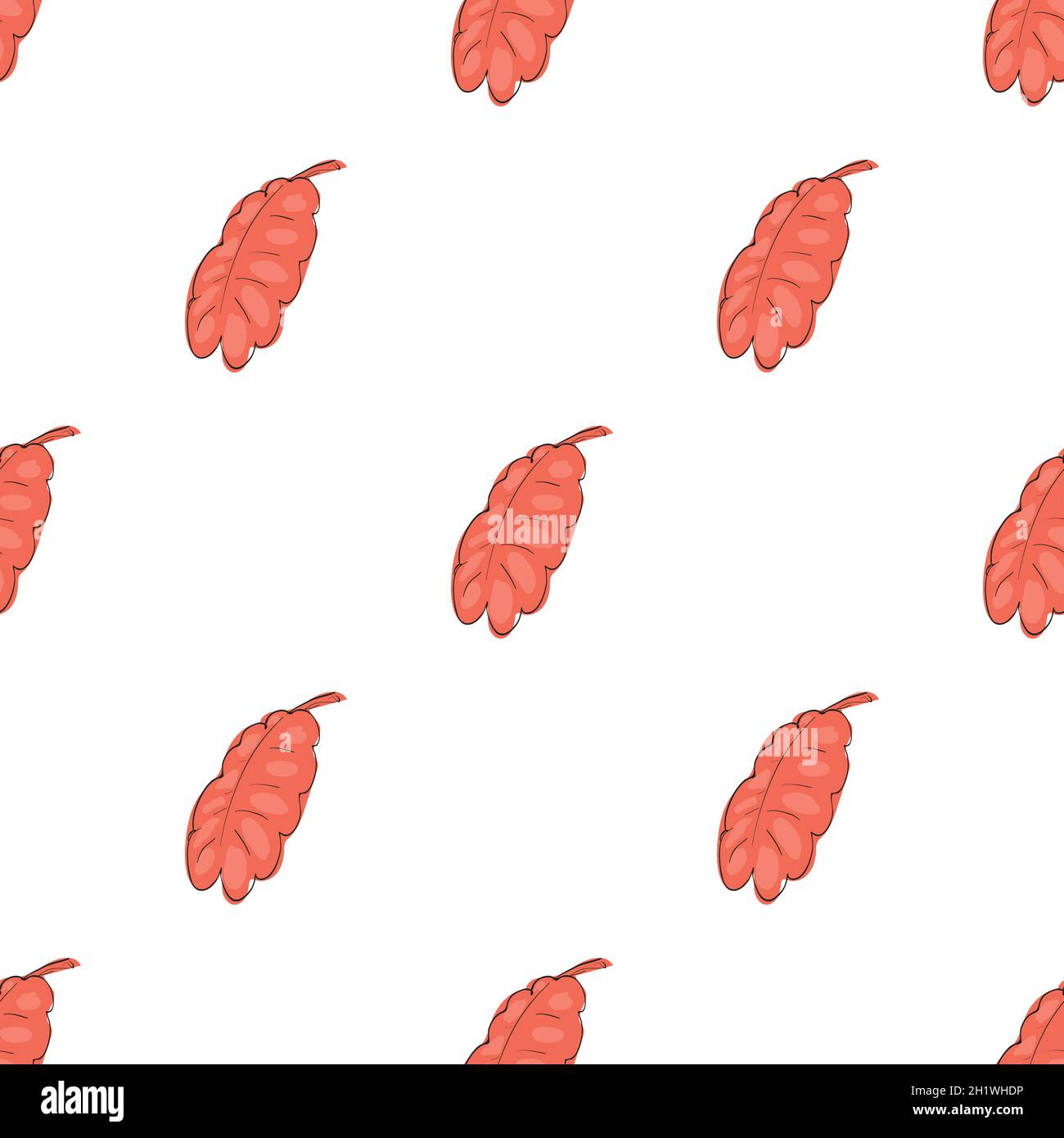 Red oak leaf pattern seamless background texture repeat wallpaper ...