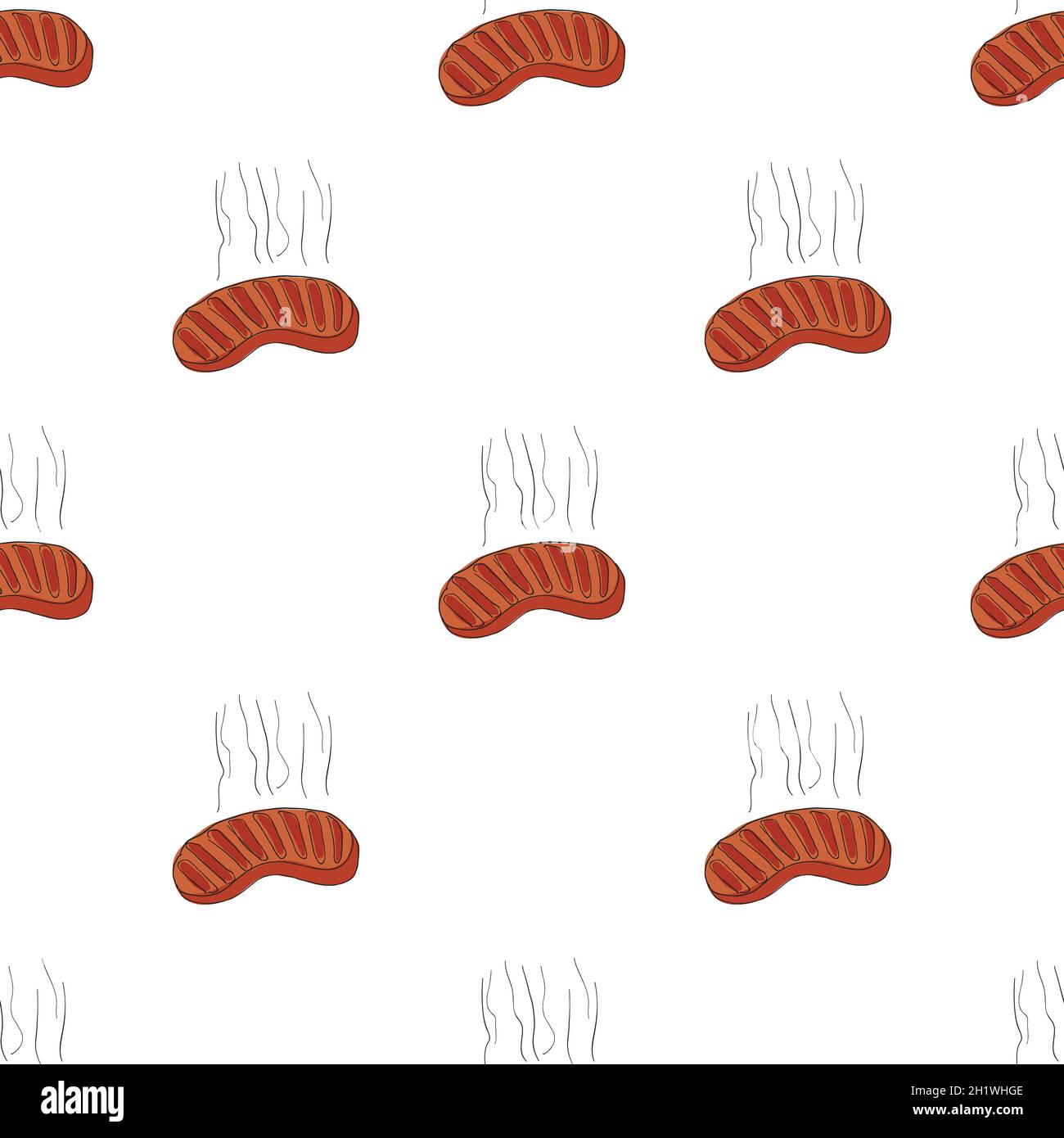 Sausage pattern seamless background texture repeat wallpaper geometric ...