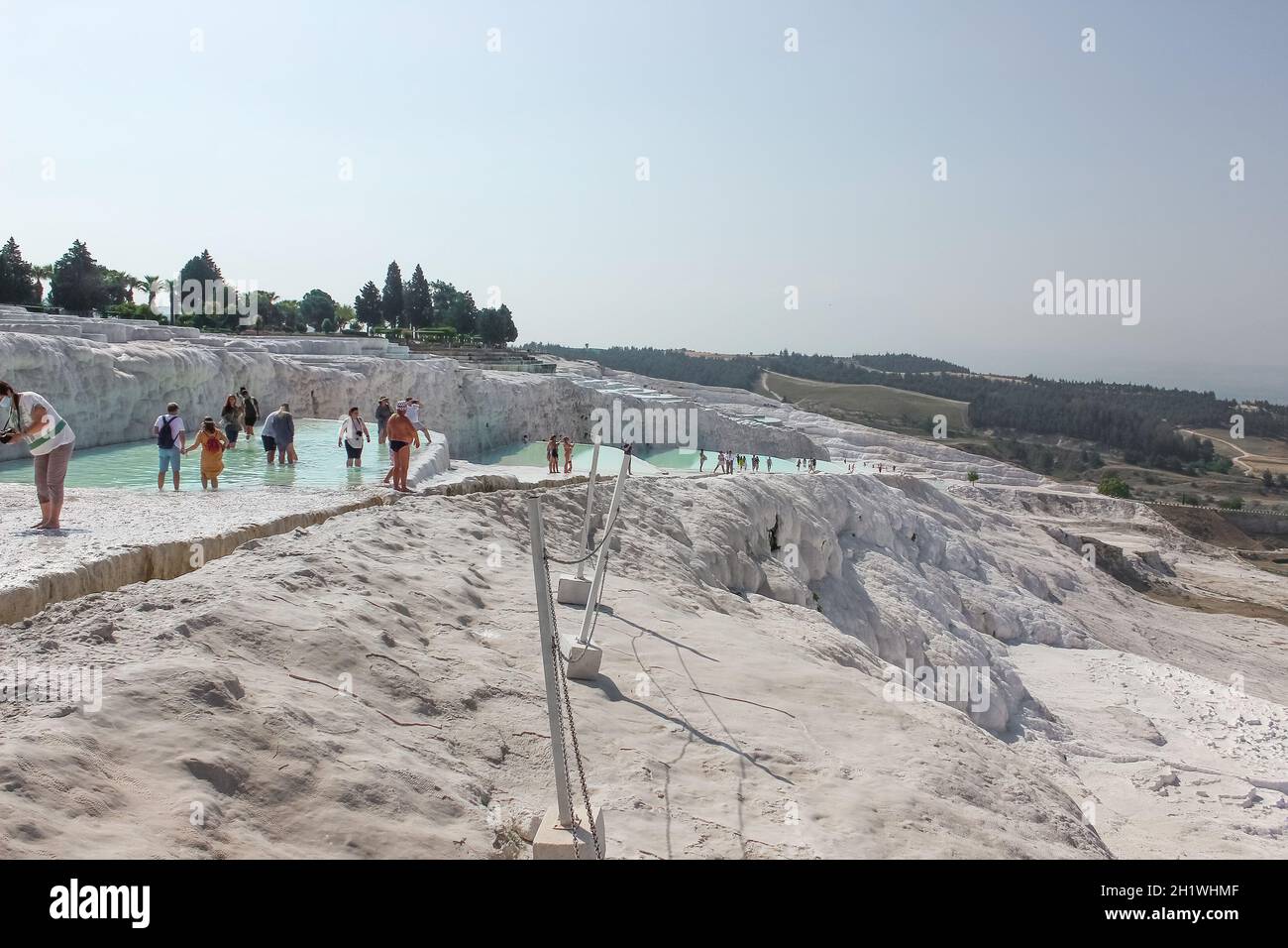 White travertines calcite cliff pamukkale hi-res stock photography and ...